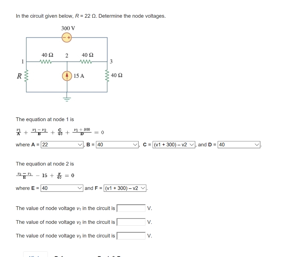 Solved In the circuit given below, R-22 Ω. Determine the | Chegg.com
