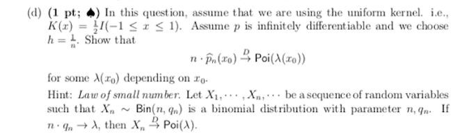 Solved (d) ( pt; In this question, assume that we are using | Chegg.com