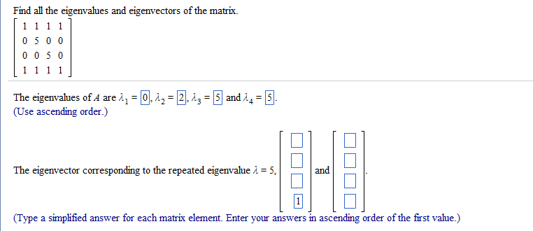 Solved Find all the eigenvalues and eigenvectors of the | Chegg.com
