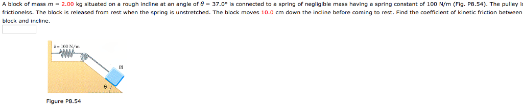 Solved A block of mass m = 2.00 kg situated on a rough | Chegg.com
