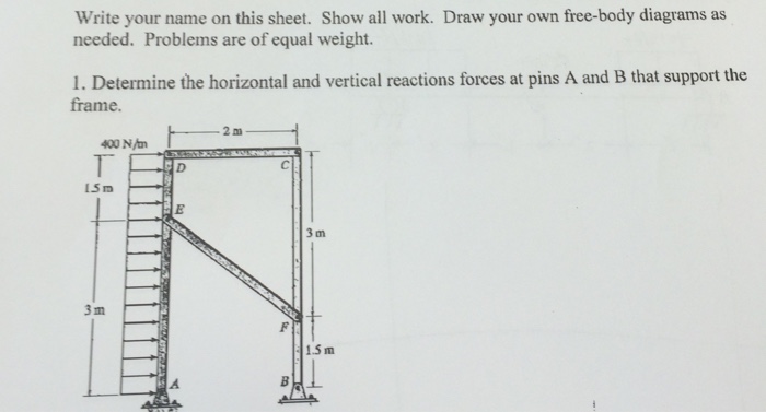Solved Write your name on this sheet. Show all work. Draw | Chegg.com