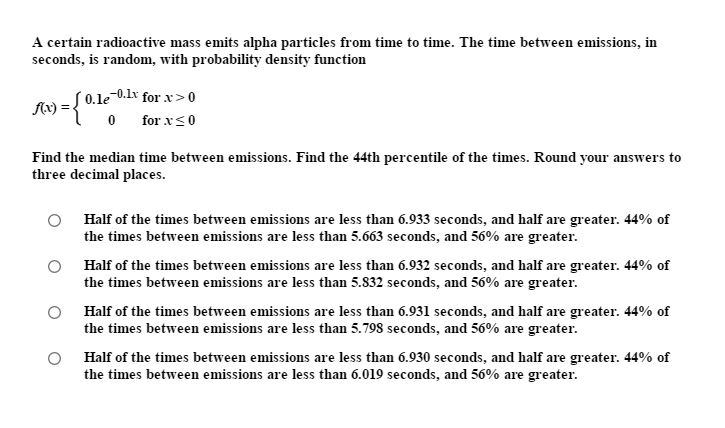 Solved A certain radioactive mass emits alpha particles from | Chegg.com