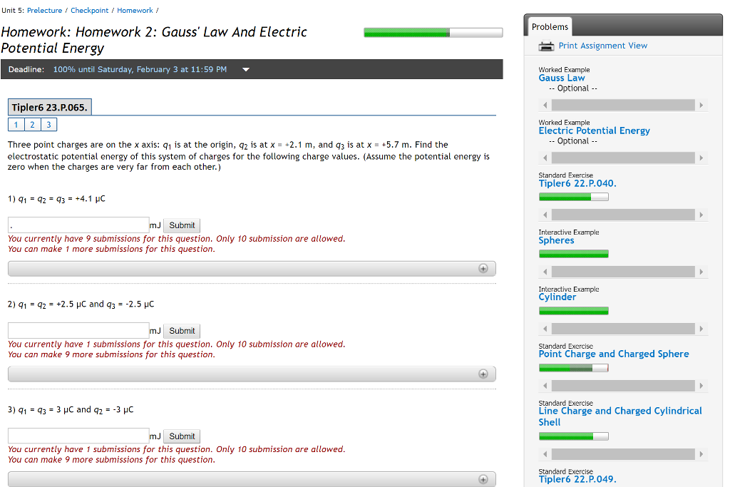 Solved Unit 5: Prelecture Checkpoint/ Homework Homework: | Chegg.com