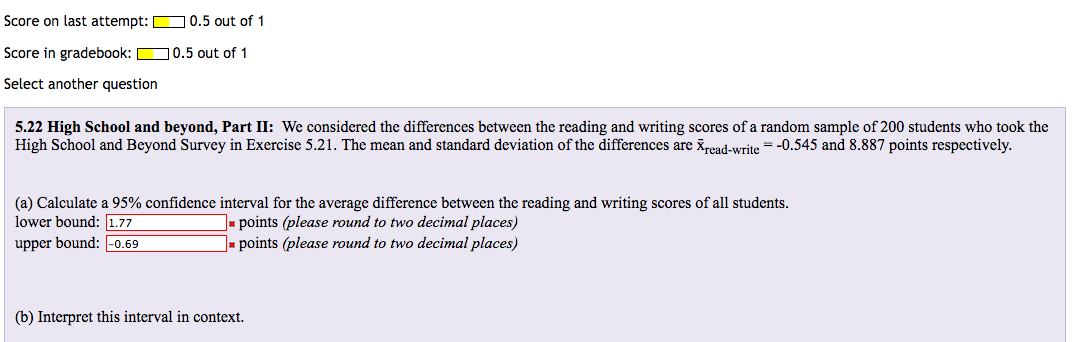Solved High School and beyond, Part II: We considered the | Chegg.com