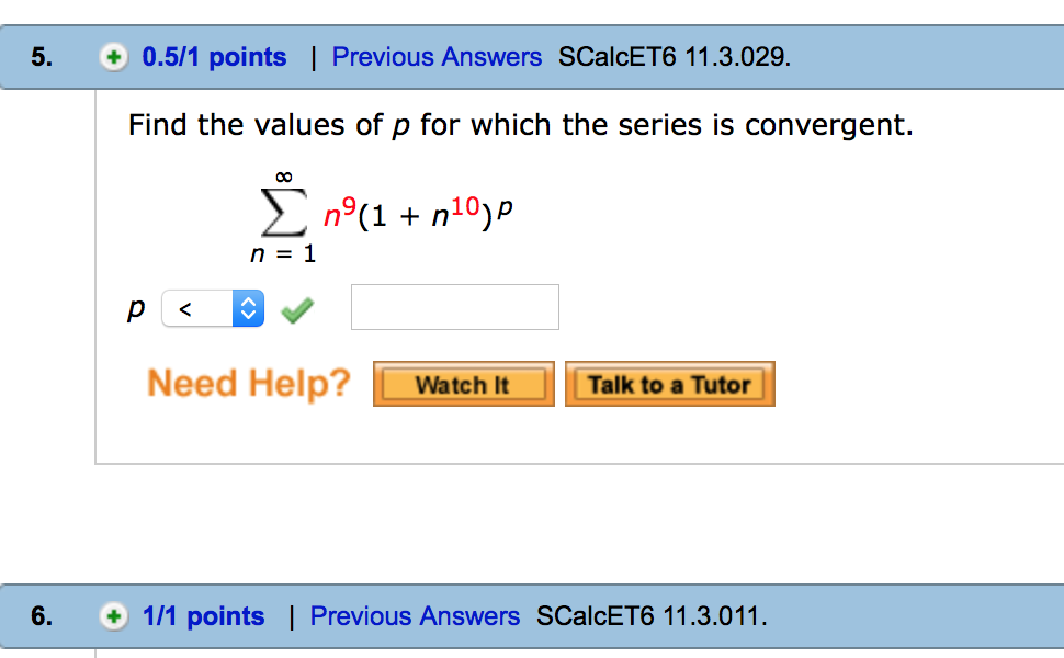 Solved 5. 0.5/1 points| Previous Answers SCalcET6 11.3.029. | Chegg.com