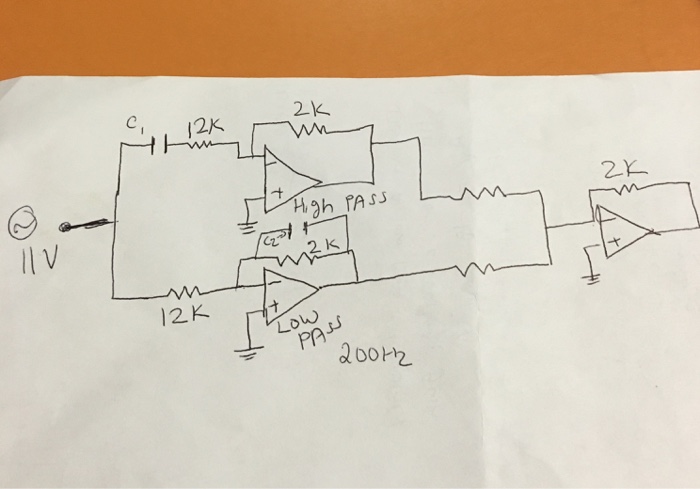 Solved In multisim, simulate the voice notch with the 741cp | Chegg.com