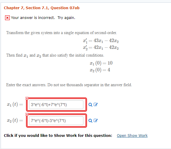 Solved Chapter 7, Section 7.1, Question 07ab Your answer is | Chegg.com