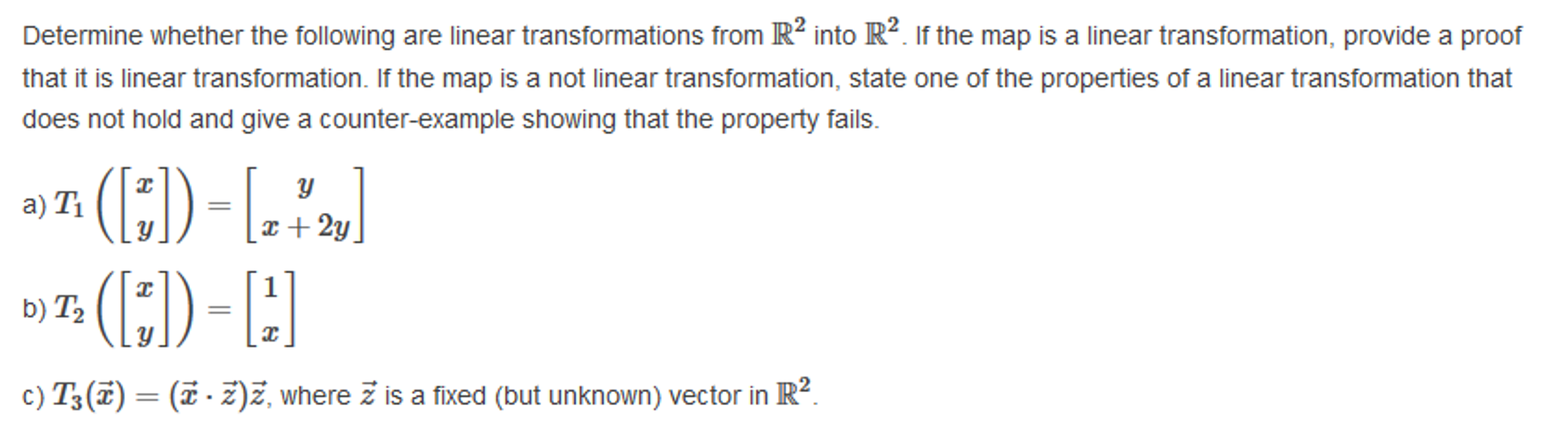 Solved Determine Whether The Following Are Linear