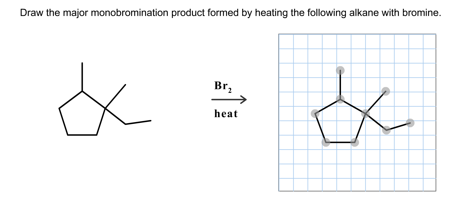 Solved Draw the major monobromination product formed by | Chegg.com