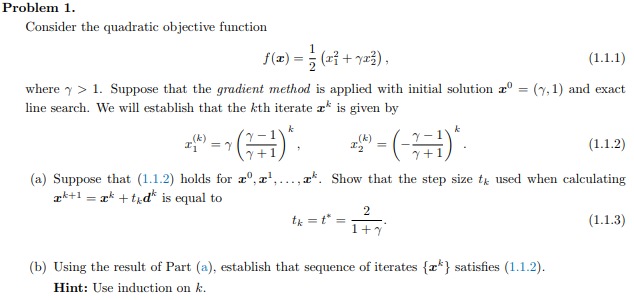 Solved Consider the quadratic objective function where ? > | Chegg.com