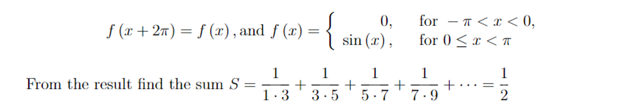 Solved Find The Fourier Series Expansion Of The Periodic