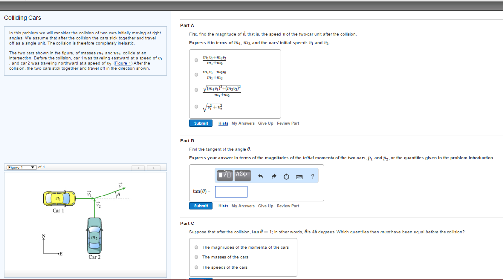 Solved In this problem we will consider the collision of two | Chegg.com Solved In this problem we will consider the collision of two | Chegg.com