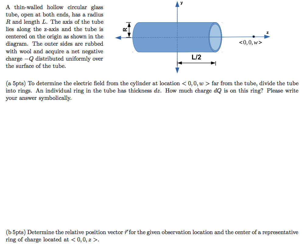 Solved A thin-walled hollow circular glass tube, open at | Chegg.com