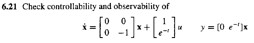 Solved Check controllability and observability of x = [0 0 | Chegg.com