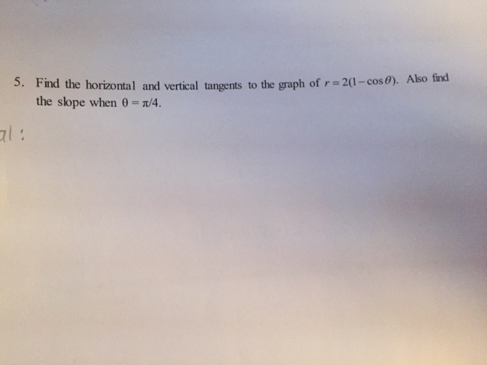 Solved Find The Horizontal And Vertical Tangents To The 