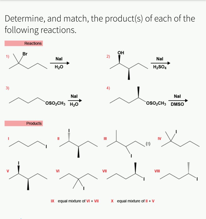Solved product? Which of the following reactions will | Chegg.com