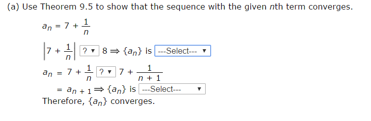 Use Theorem 9.5 to show that the sequence with the | Chegg.com