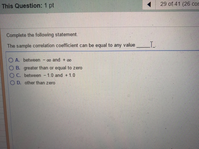Solved Complete the following statement. The sample | Chegg.com