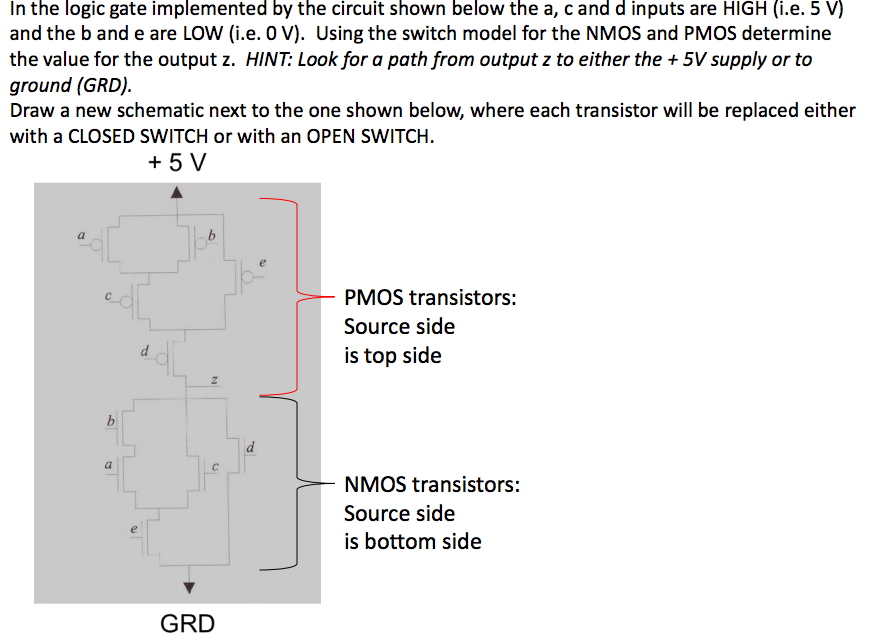 Solved In the logic gate implemented by the circuit shown | Chegg.com