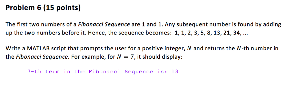 Solved The first two numbers of a Fibonacci Sequence are 1 | Chegg.com