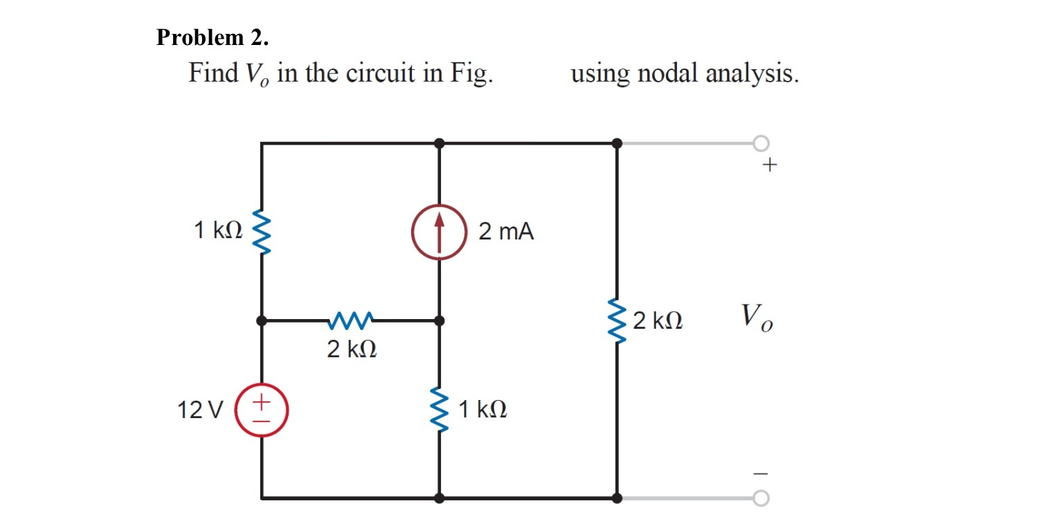 Solved Find V_0 in the circuit in Fig. using nodal | Chegg.com