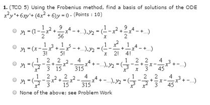 Solved Using the Frobenius method, find a basis of solutions | Chegg.com