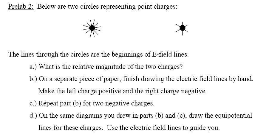 Solved Below are two circles representing point charges: | Chegg.com