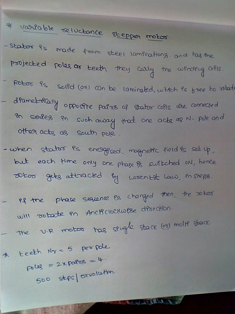 (Solved) - Describe the principle of operation of a single-stack VR ...