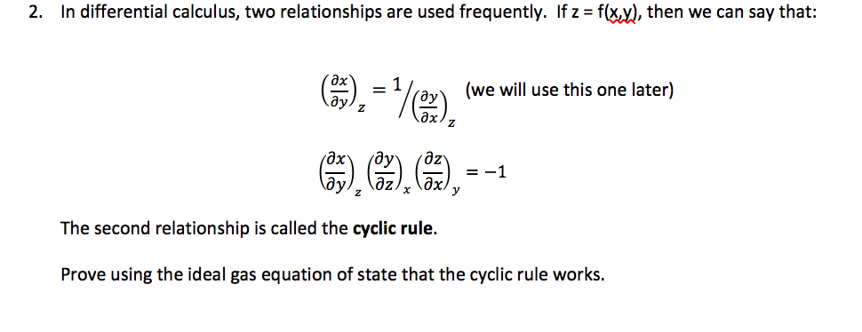 Solved In differential calculus, two relationships are used | Chegg.com