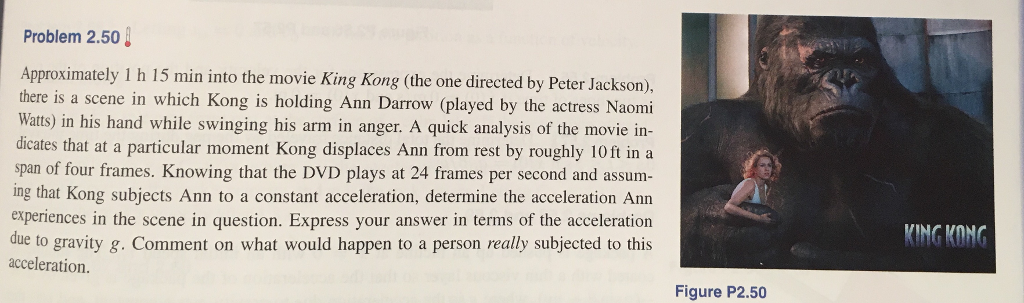 Problem 2.50 Approximately 1 h 15 min into the movie | Chegg.com