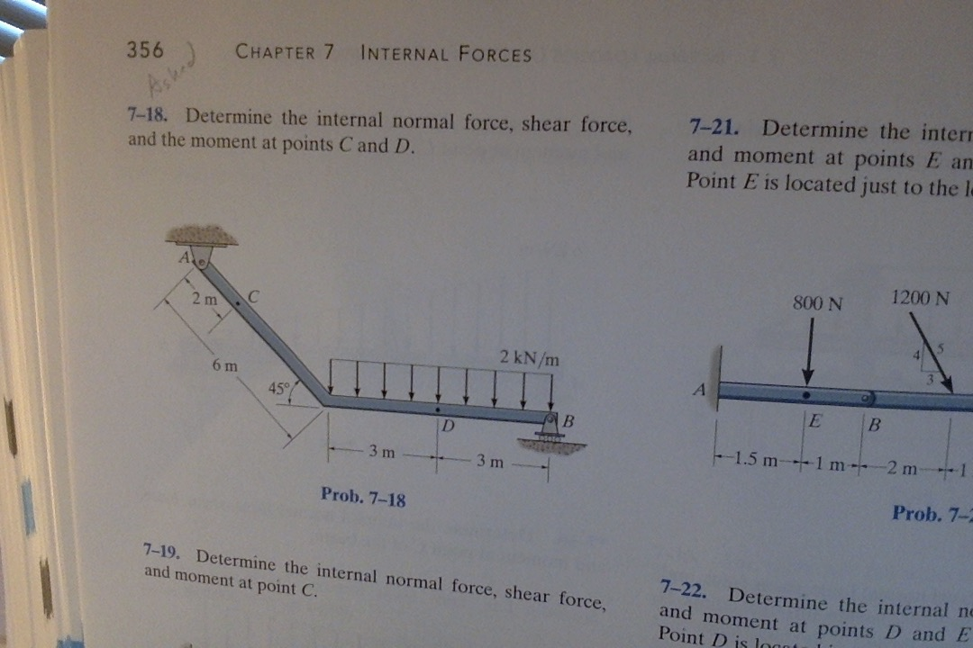 Solved Determine the internal normal force, shear force, and | Chegg.com Solved Determine the internal normal force, shear force, and | Chegg.com