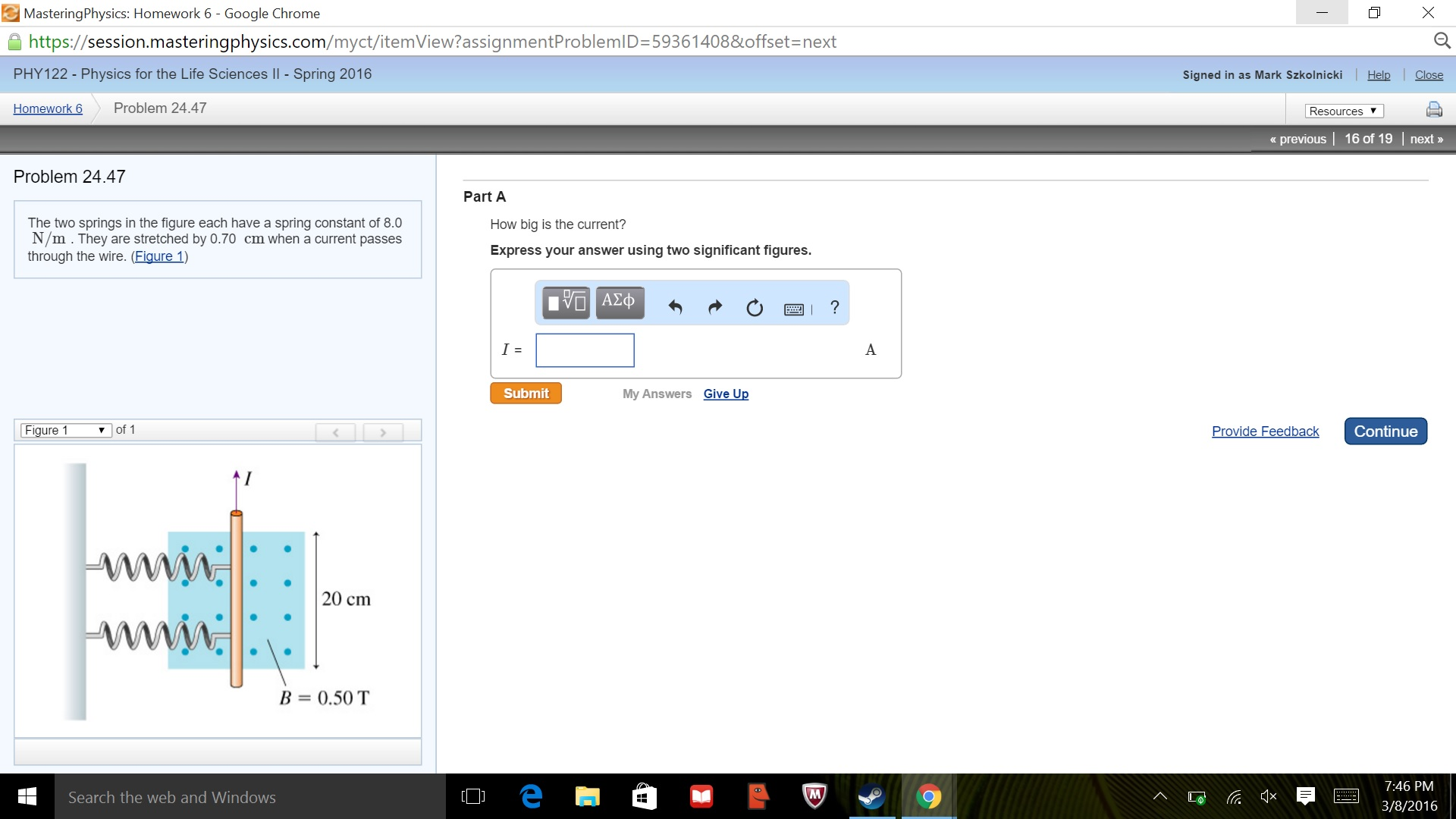Solved The two springs in the figure each have a spring | Chegg.com