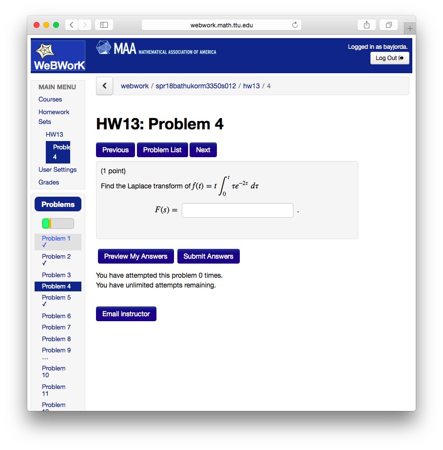 Solved webwork.math.ttu.edu Kwebwork / | Chegg.com