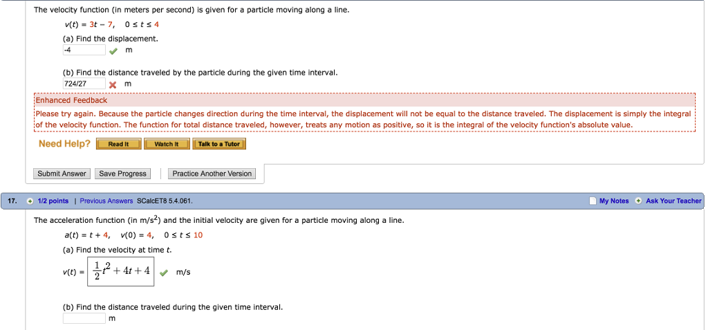Solved The velocity function (in meters per second) is given | Chegg.com