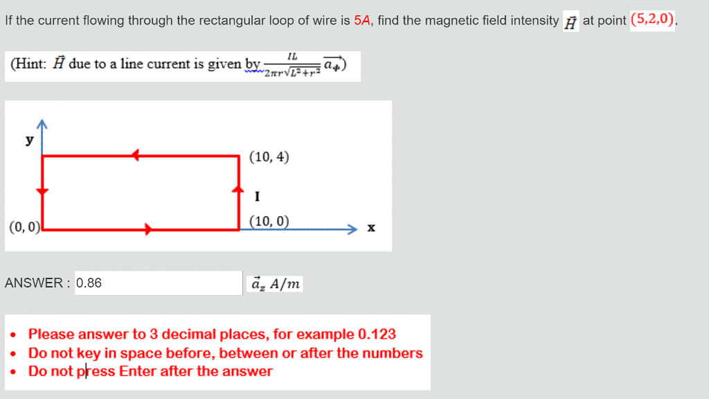 Solved If the current flowing through the rectangular loop | Chegg.com