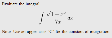 Solved Evaluate the integral integral square root of 1 + | Chegg.com