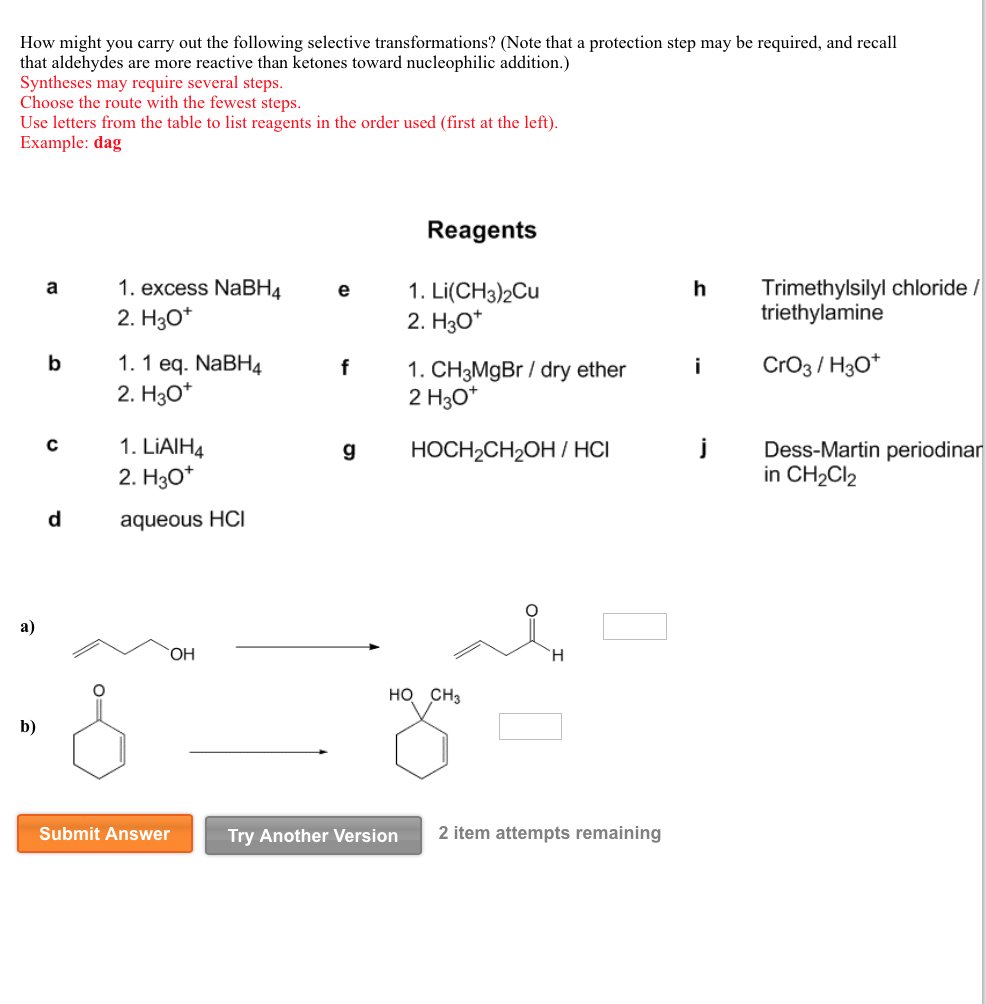 Solved How might you carry out the following selective | Chegg.com