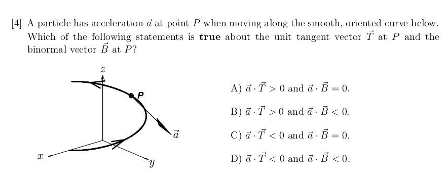 Solved A particle has acceleration a at point P when moving | Chegg.com