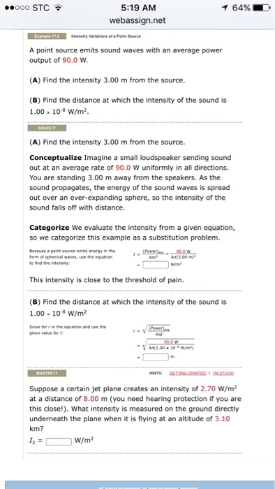Solved A point source emits sound waves with an average | Chegg.com