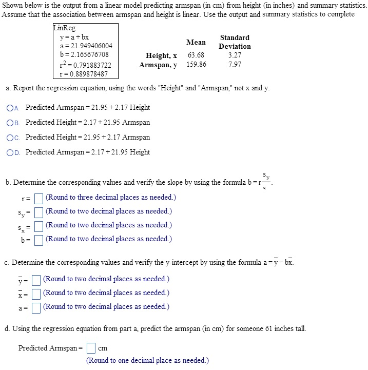 Solved Shown below is the output from a linear model | Chegg.com