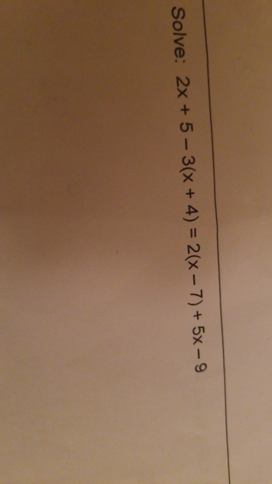 Solved Solve 2x 5 3 x 4 2 x 7 5x 9 Chegg