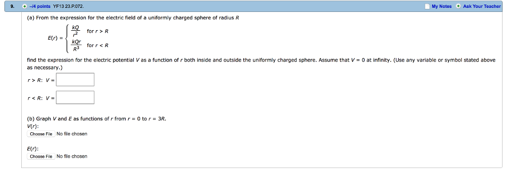 Solved 9. -/4 points YF13 23.P.072. My Notes Ask Your | Chegg.com