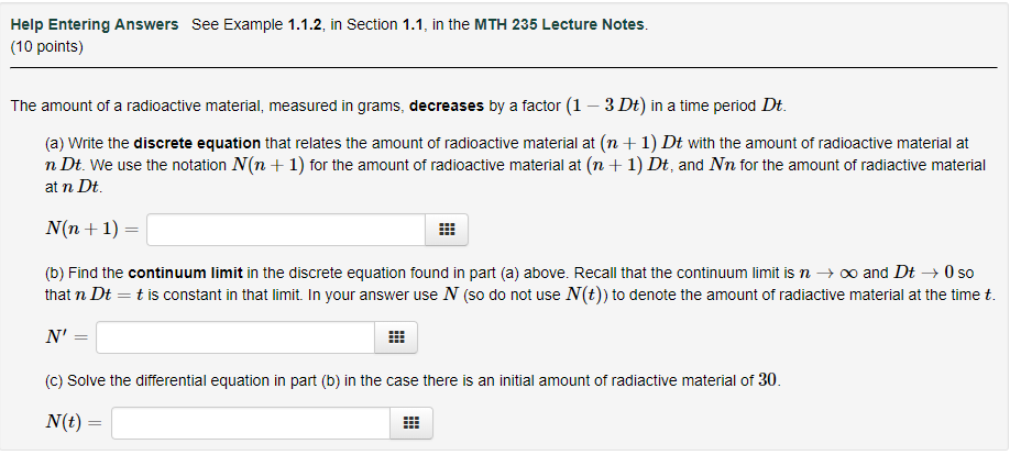 Solved (a) Write the discrete equation that relates the | Chegg.com