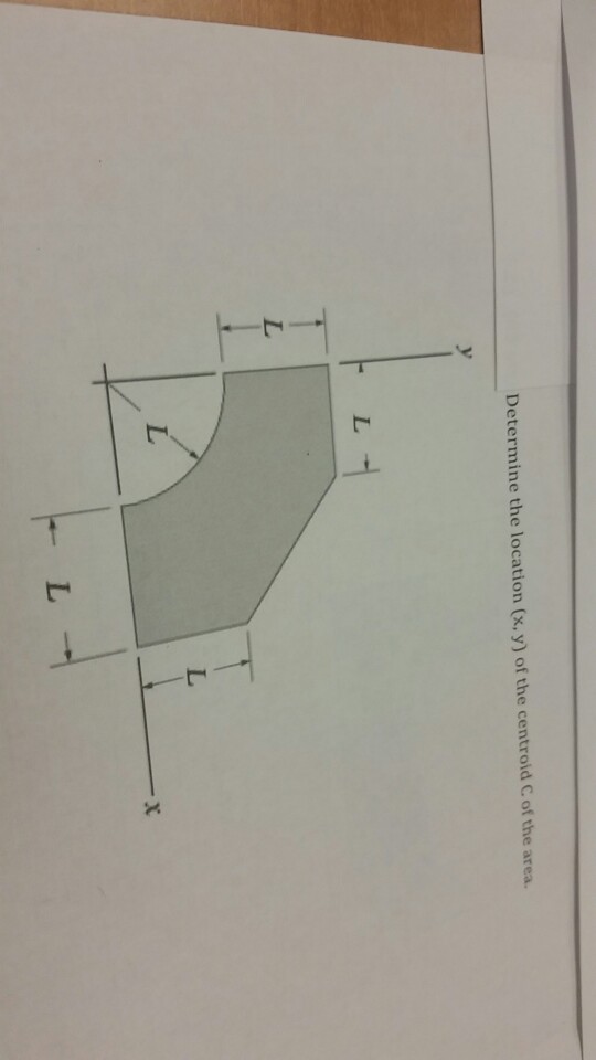 Solved Determine the location (x, y) of the centroid C of | Chegg.com