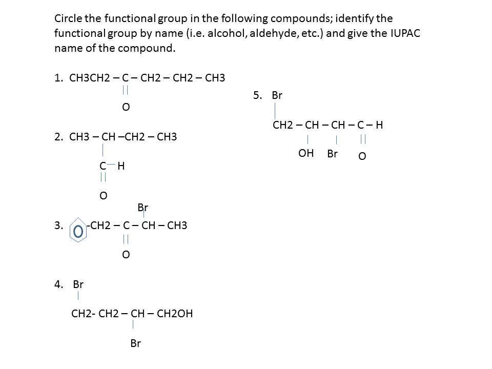 Solved Circle the functional group in the following | Chegg.com
