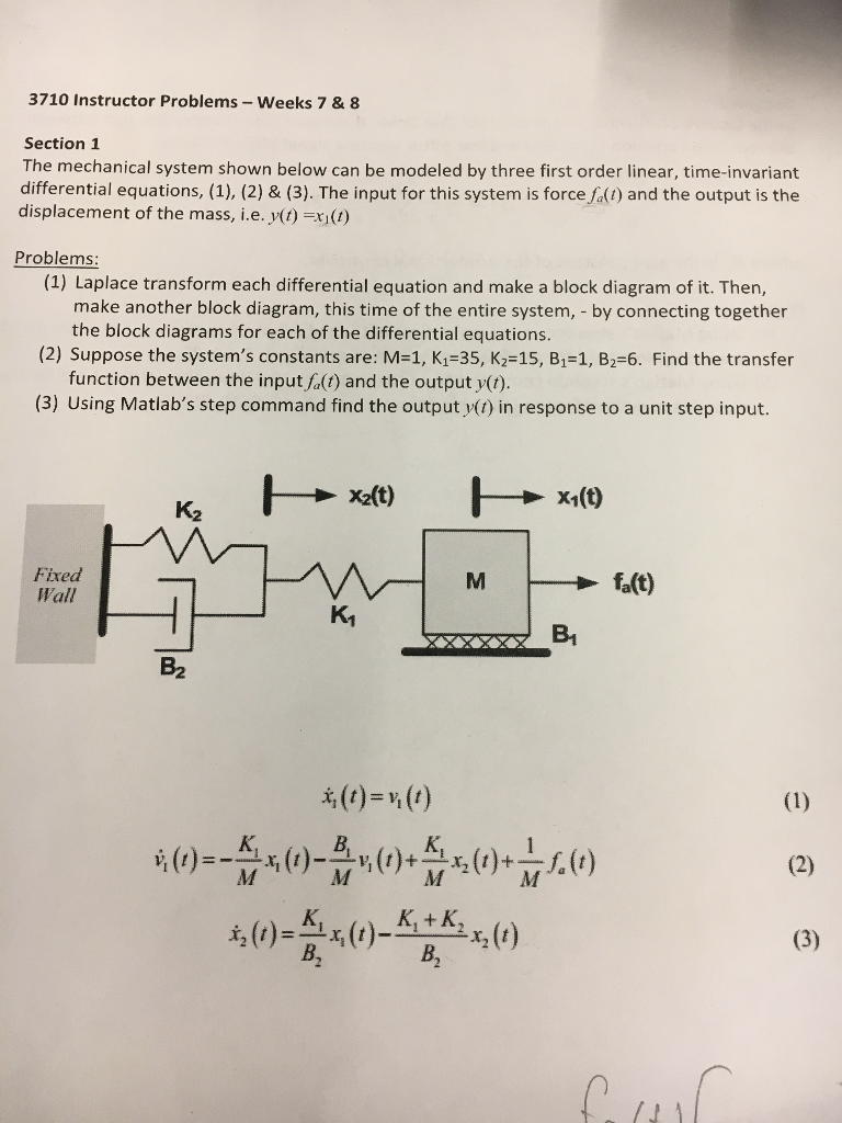 Solved 3710 Instructor Problems- Weeks 7 & 8 Section 1 The | Chegg.com