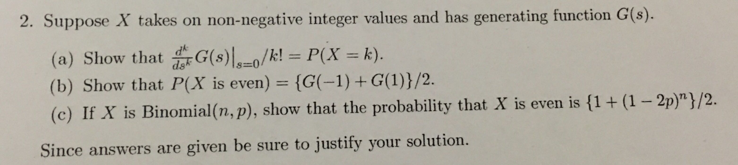 Solved Suppose X takes on non-negative integer values and | Chegg.com