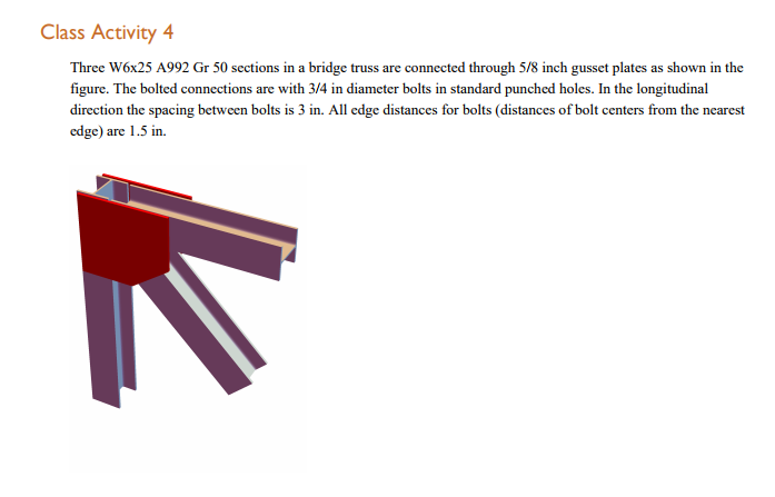 Class Activity 4 Three W6x25 A992 Gr 50 sections in a | Chegg.com