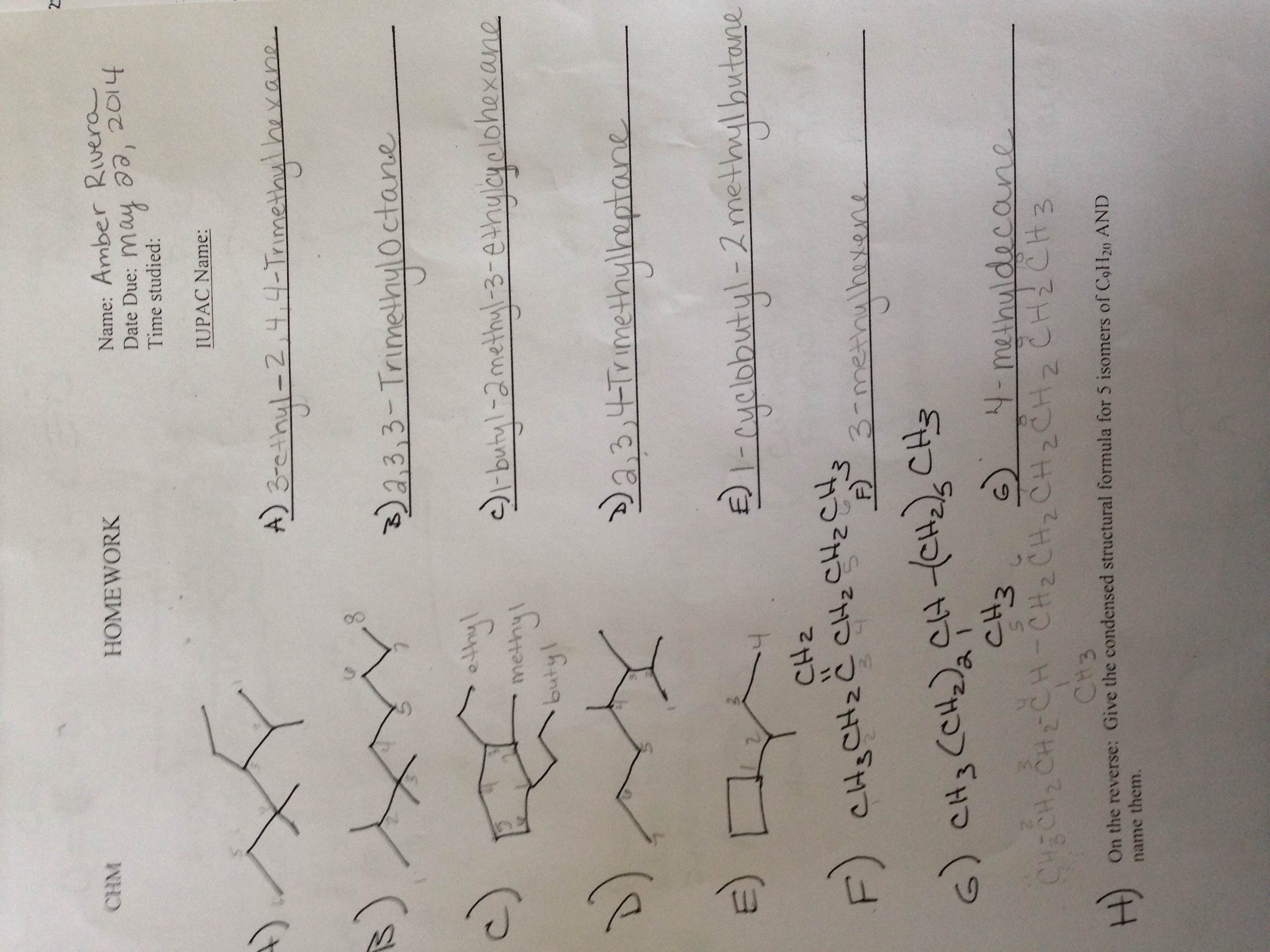 C9h20 Structural Formula