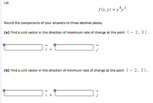 Solved Find a unit vector in the direction of maximum rate | Chegg.com
